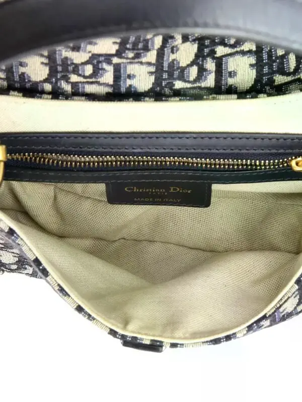Dior Saddle Handbag Oblique Canvas Medium Shoulder Bag - Blue