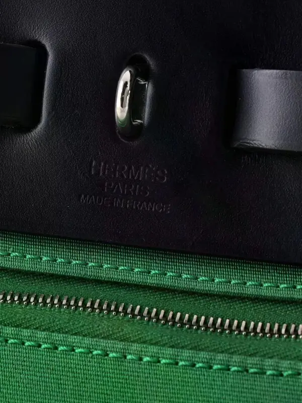Hermès Herbag Zip Leather And Toile 31 Shoulder Bag - Blue