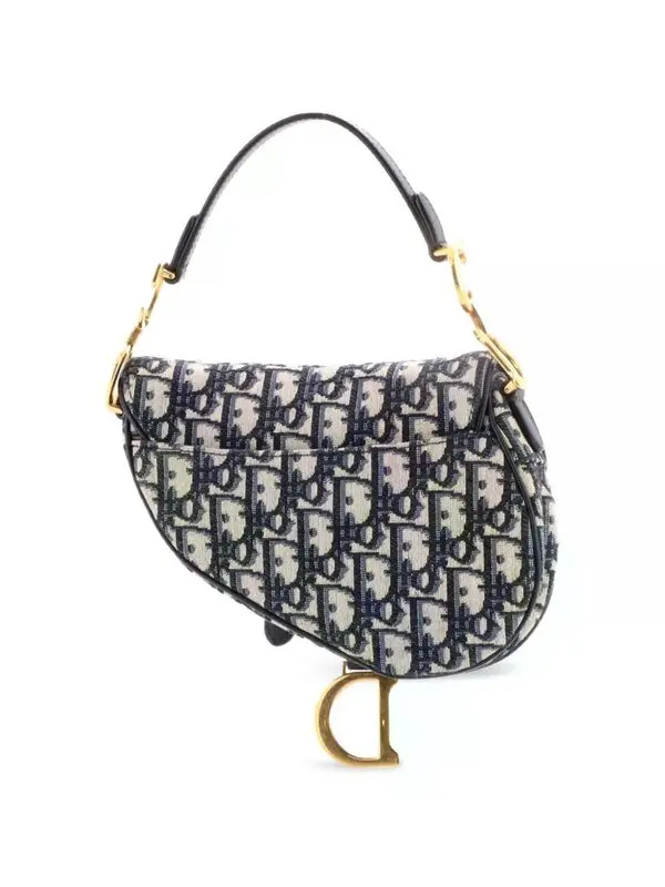 Dior Saddle Handbag Oblique Canvas Mini Shoulder Bag - Blue