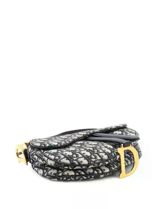 Dior Saddle Handbag Oblique Canvas Medium - Blue