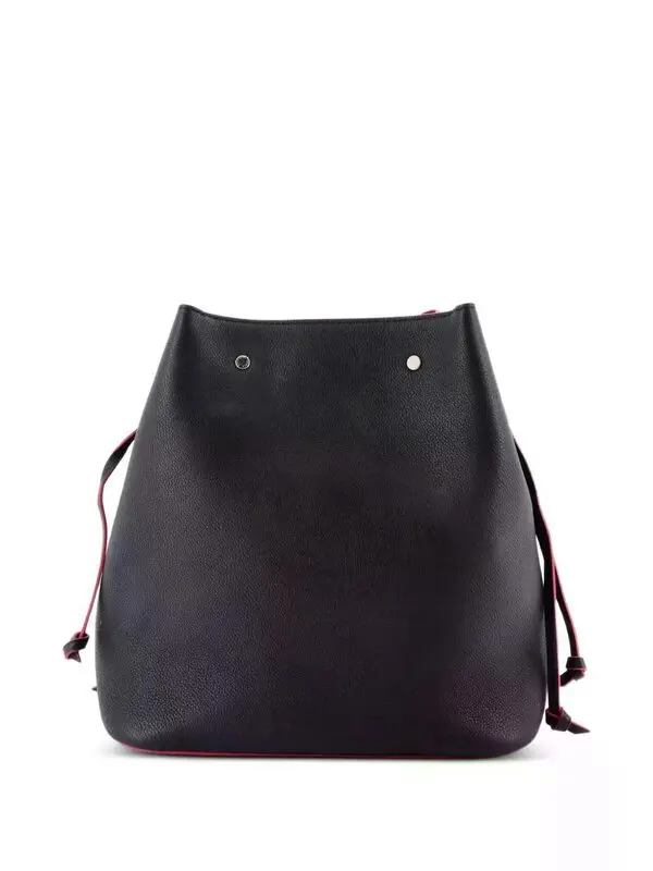 LOUIS VUITTON Lockme Leather Bucket Bag - Black