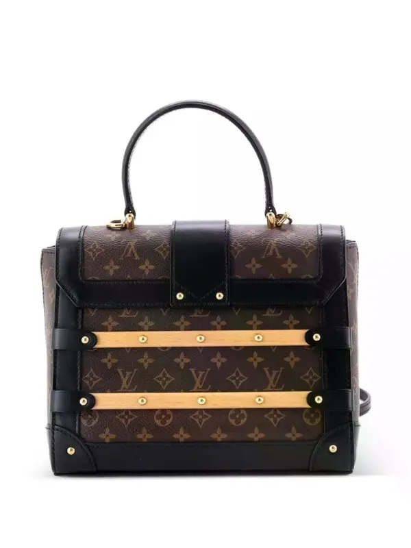 LOUIS VUITTON Trianon Handbag Monogram Canvas Pm - Brown