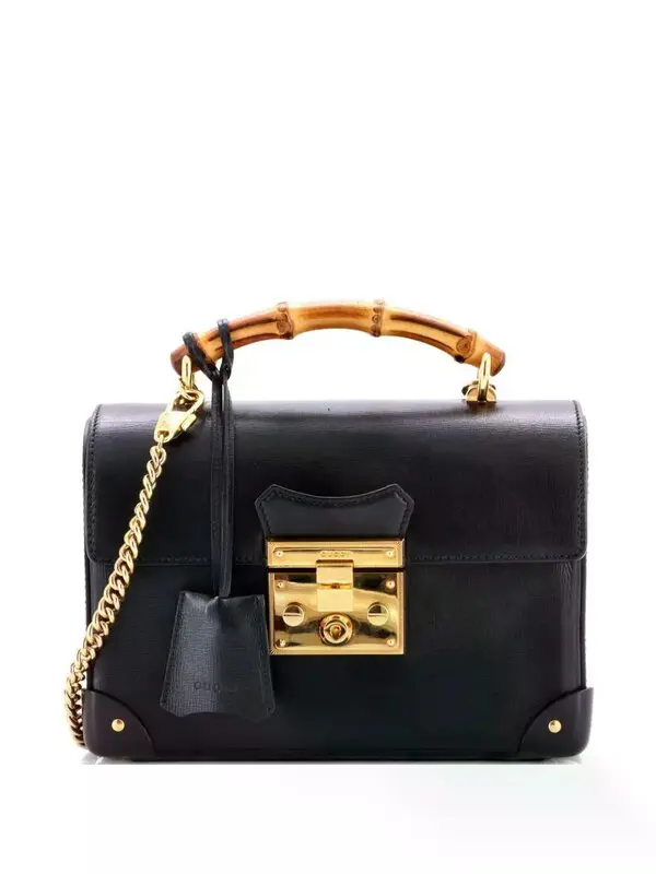 Gucci Padlock Bamboo Leather Small Shoulder Bag