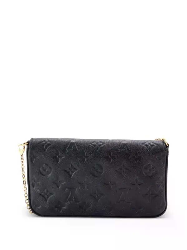 LOUIS VUITTON Felicie Pochette Monogram Empreinte Leather - Black