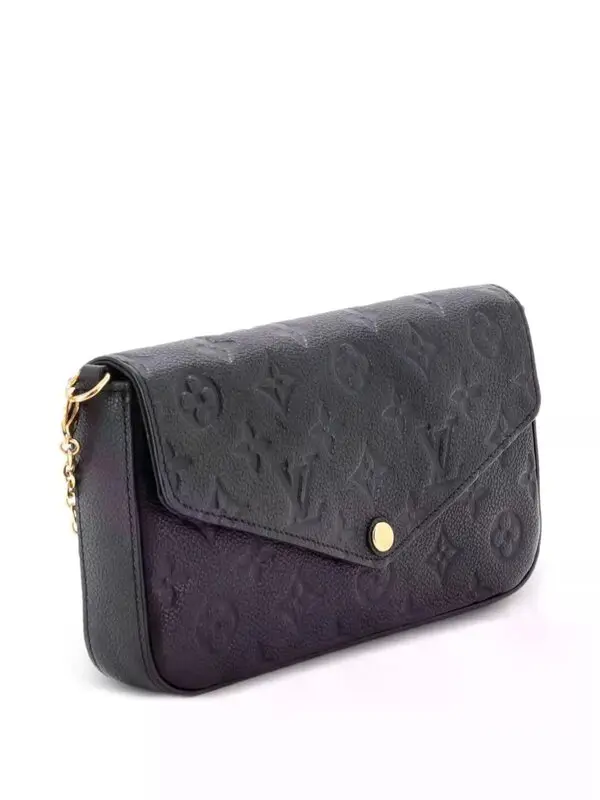 LOUIS VUITTON Felicie Pochette Monogram Empreinte Leather - Black