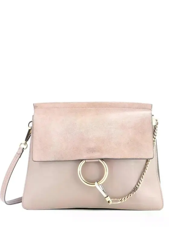 Chloé Faye Leather Medium Shoulder Bag - Neutrals