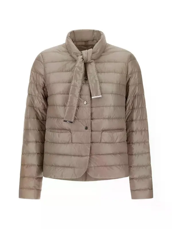 Herno Scarf-detail Puffer Jacket - Grey