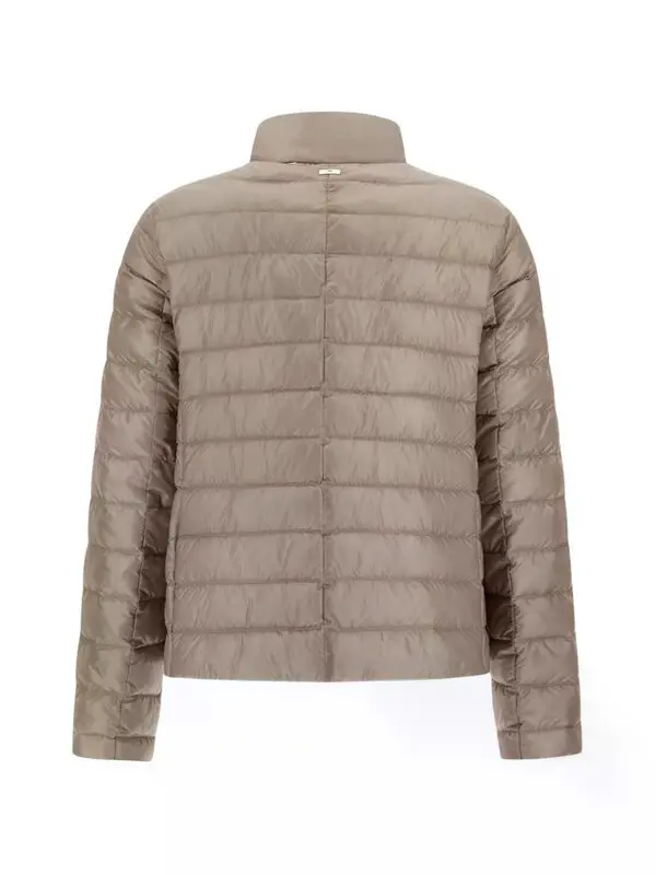 Herno Scarf-detail Puffer Jacket - Grey