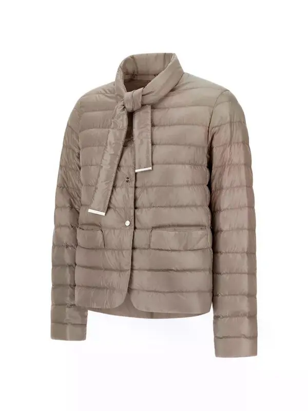 Herno Scarf-detail Puffer Jacket - Grey
