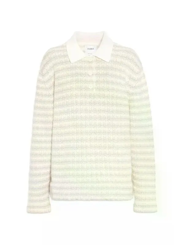 BARRIE Striped Polo Top