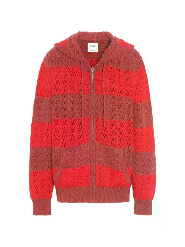 BARRIE Striped Zip-up Hoodie