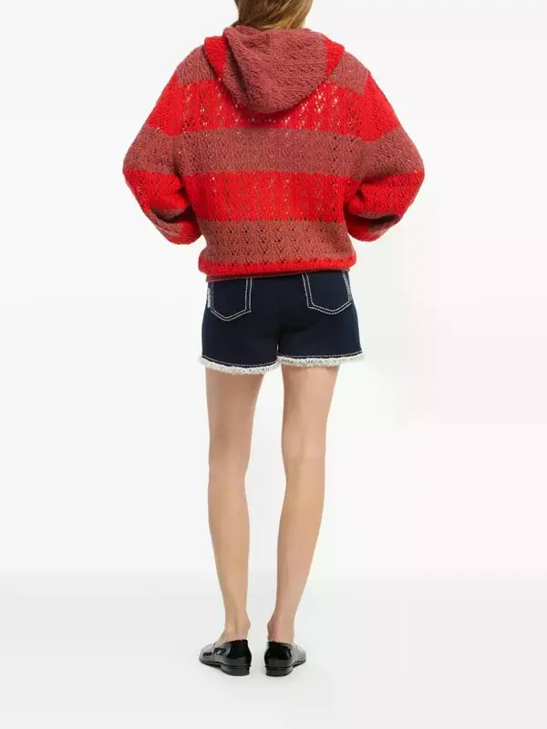 BARRIE Striped Zip-up Hoodie