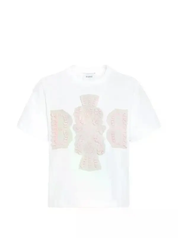 BARRIE Logo-patch Cotton T-shirt - White