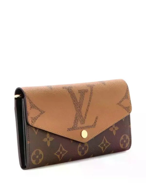 LOUIS VUITTON Sarah Wallet Nm Reverse Monogram Giant And Monogram Canvas Small Wallets