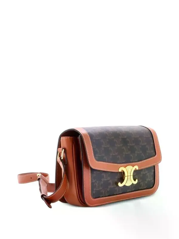 Celine Triomphe Coated Canvas Medium Shoulder Bag