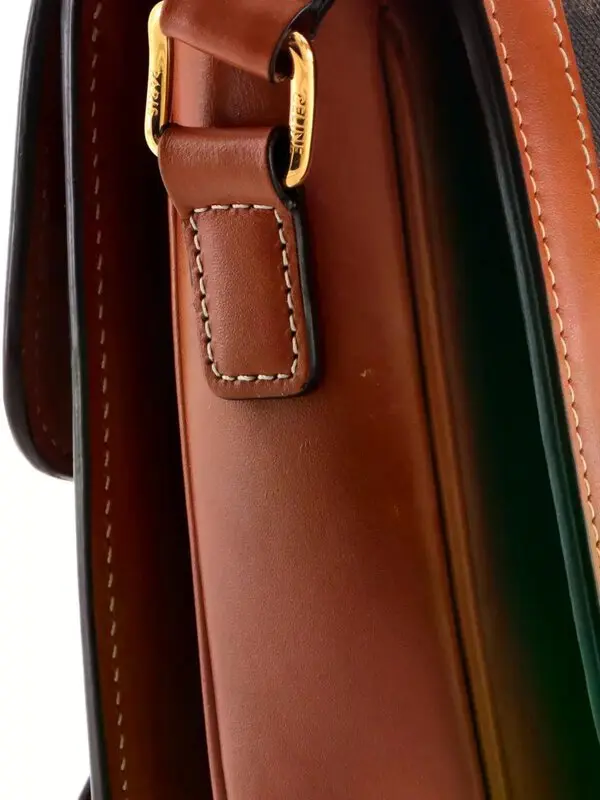 Celine Triomphe Coated Canvas Medium Shoulder Bag