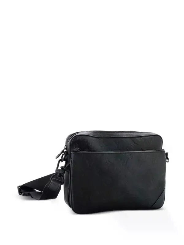 LOUIS VUITTON Trio Messenger Bag Monogram Shadow Leather - Black