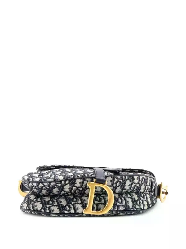 Dior Saddle Handbag Oblique Canvas Medium - Blue