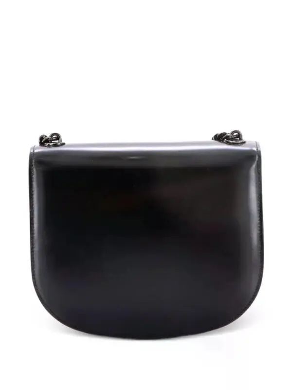 Celine Triomphe Besace Clea Chain Flap Bag - Black