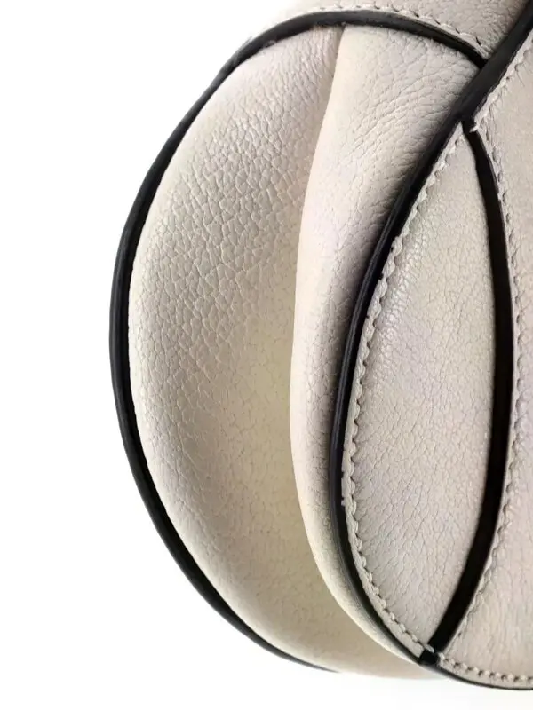 Dior Saddle Handbag With Strap Leather Micro Shoulder Bag - White