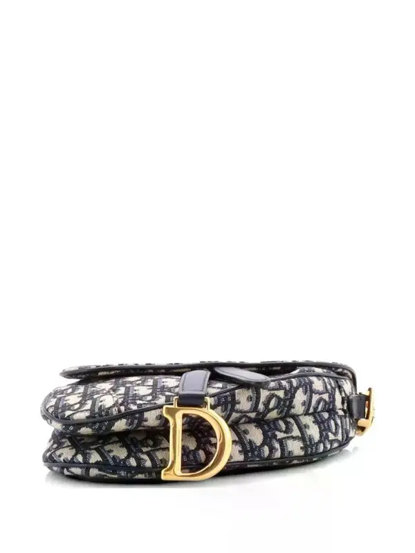 Dior Saddle Handbag Oblique Canvas Mini - Blue