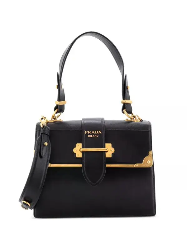 Prada Cahier Convertible City Calf And Saffiano Medium Shoulder Bag