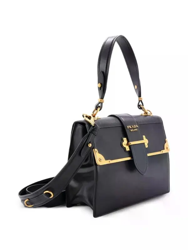 Prada Cahier Convertible City Calf And Saffiano Medium Shoulder Bag