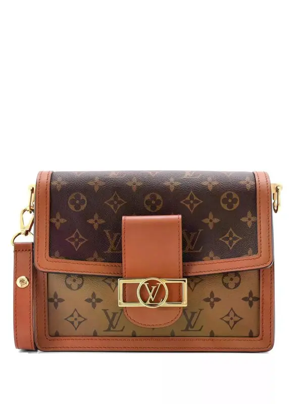 LOUIS VUITTON Dauphine Reverse Monogram Canvas Mm Shoulder Bag