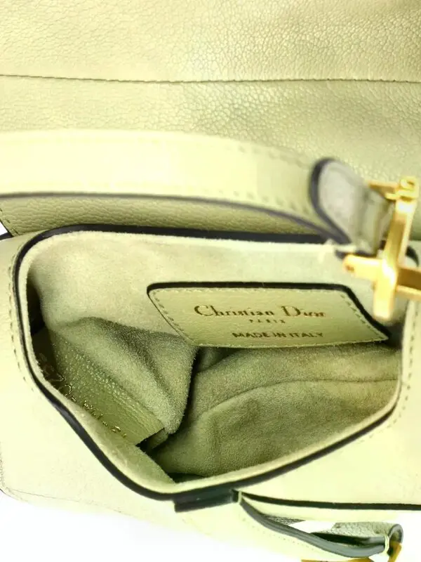 Dior Saddle Handbag With Strap Leather Micro Shoulder Bag - Green