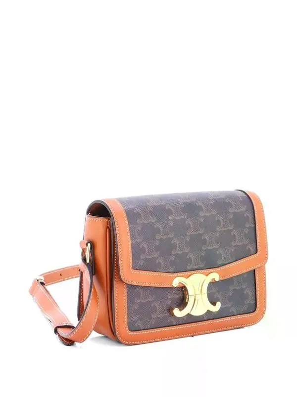 Celine Triomphe Coated Canvas Teen Shoulder Bag - Brown
