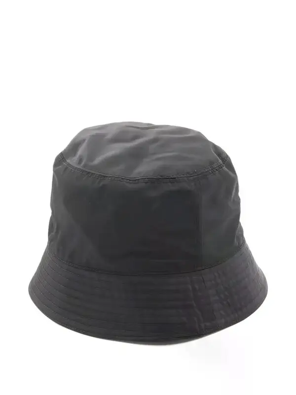 Prada 2010s Triangle-logo Bucket Hat - Black
