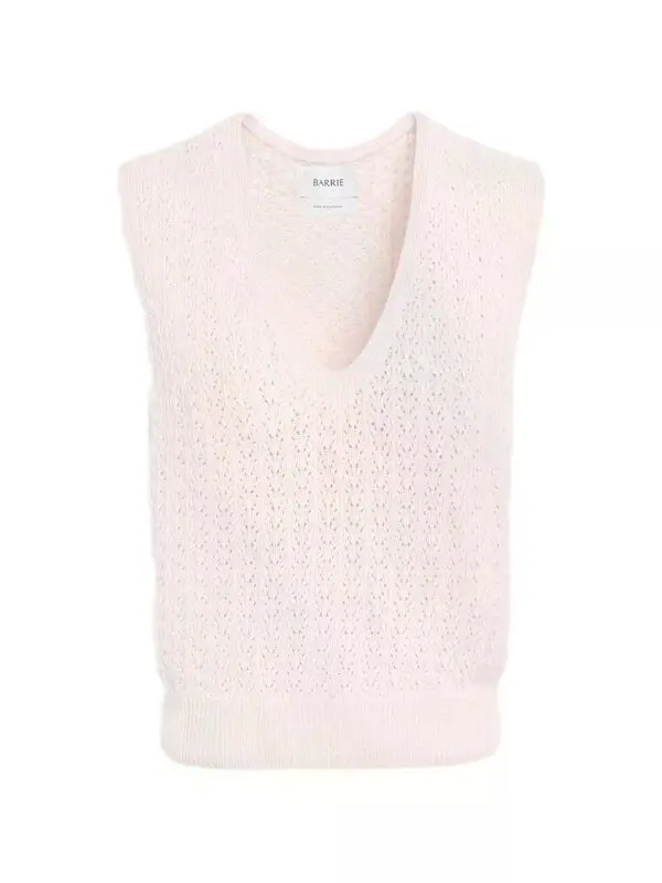 BARRIE Cashmere Lace Vest - Pink