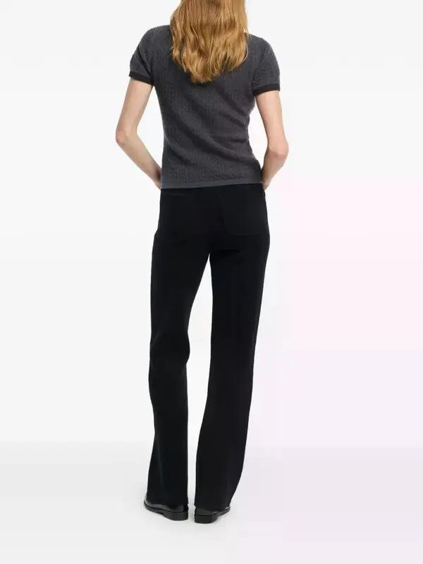 BARRIE B-logo Cashmere Top - Grey