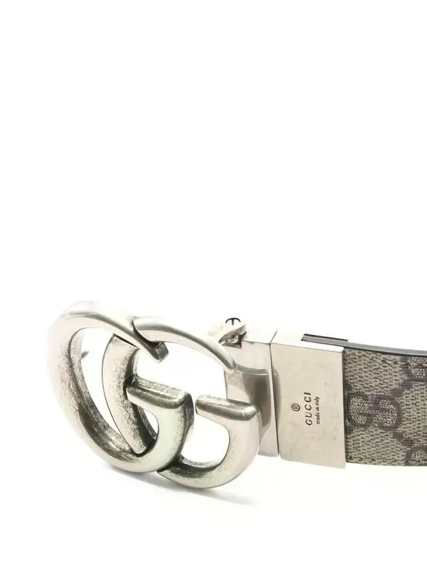 Gucci Gg Supreme Reversible Belt - Black