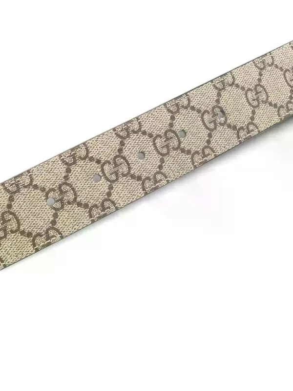 Gucci Gg Supreme Reversible Belt - Black