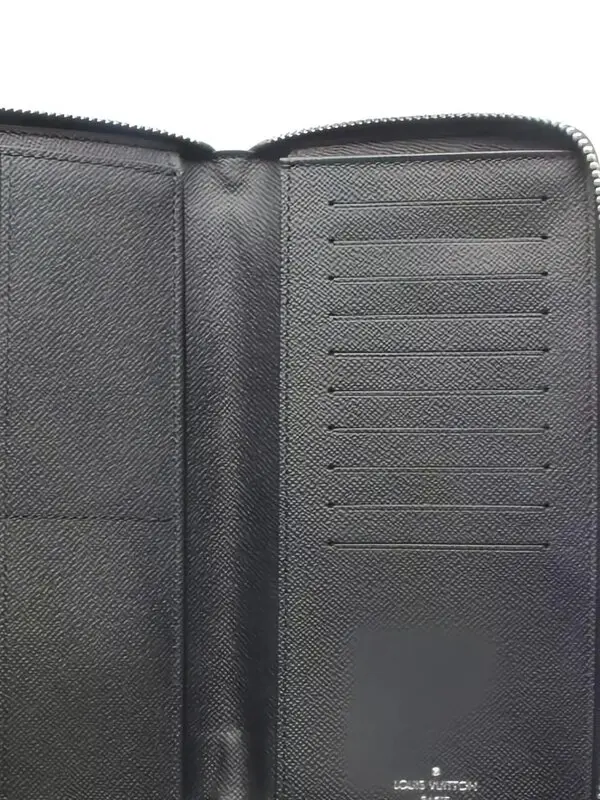 LOUIS VUITTON 2010s Vertical Epi Noir Leather Wallet - Grey