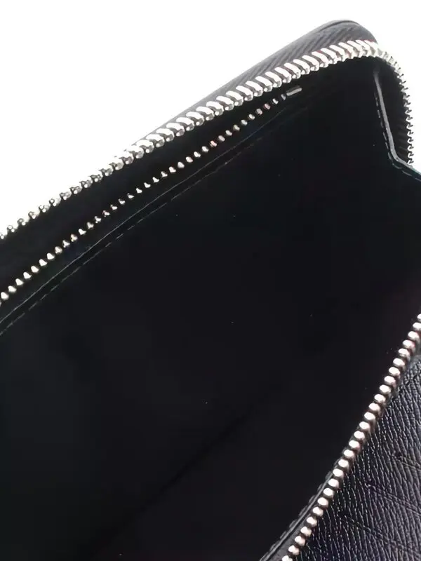 LOUIS VUITTON 2010s Vertical Epi Noir Leather Wallet - Grey