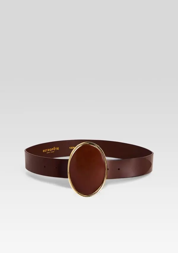 Retrofete Pertie Leather Belt - Chocolate Stone