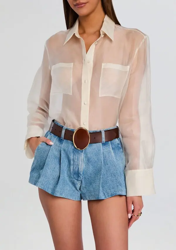 Retrofete Pertie Leather Belt - Chocolate Stone