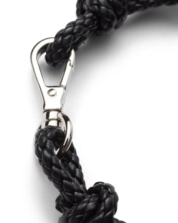 Prada Braided Nappa Leather Bracelet - Black