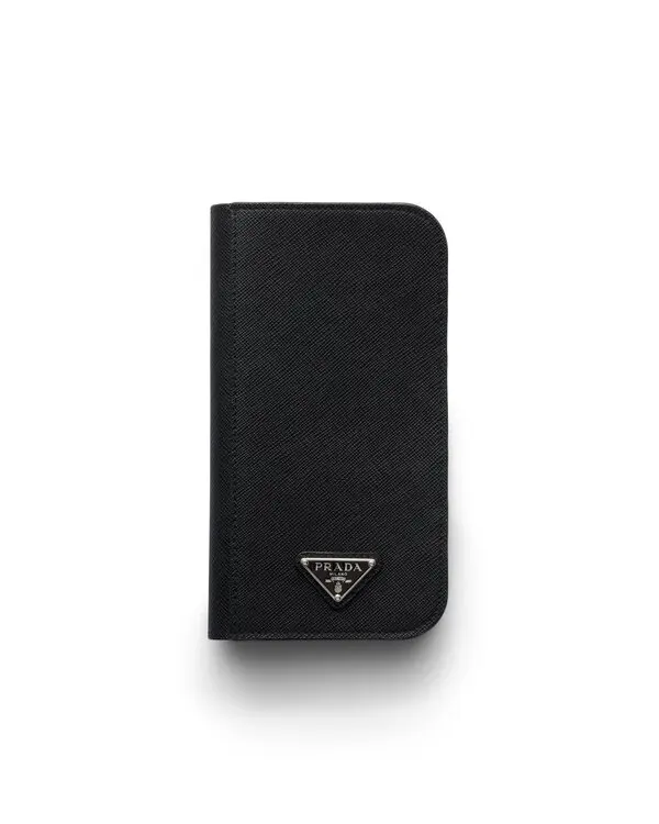 Prada Saffiano Leather Case For Iphone 17 Pro Max - Black