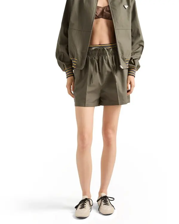 Prada Poplin Shorts - Green