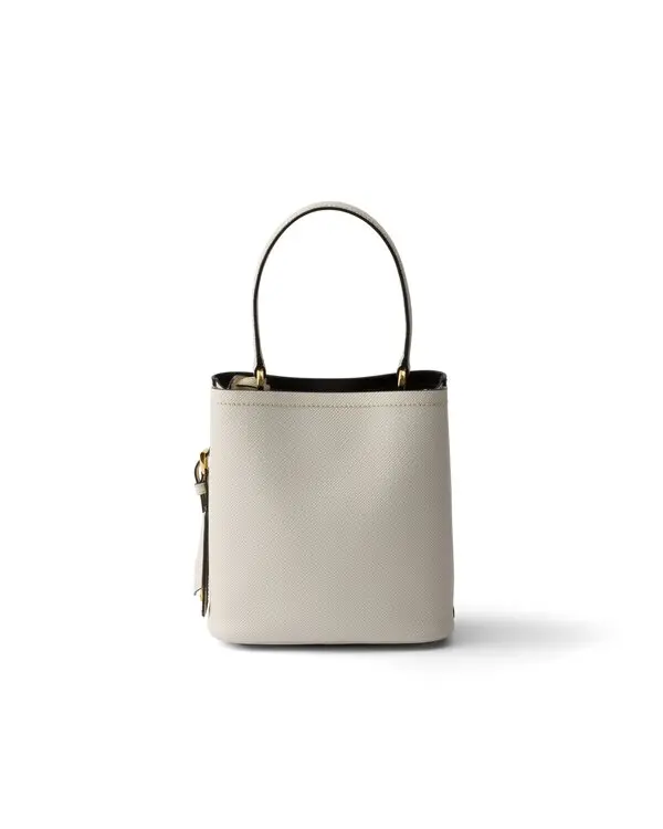 Prada Panier Mini Saffiano Leather Bag - Neutral