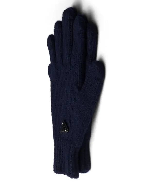 Prada Wool And Cashmere Gloves - Blue