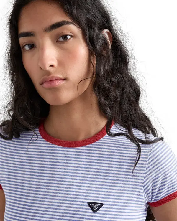 Prada Striped Jersey T-shirt