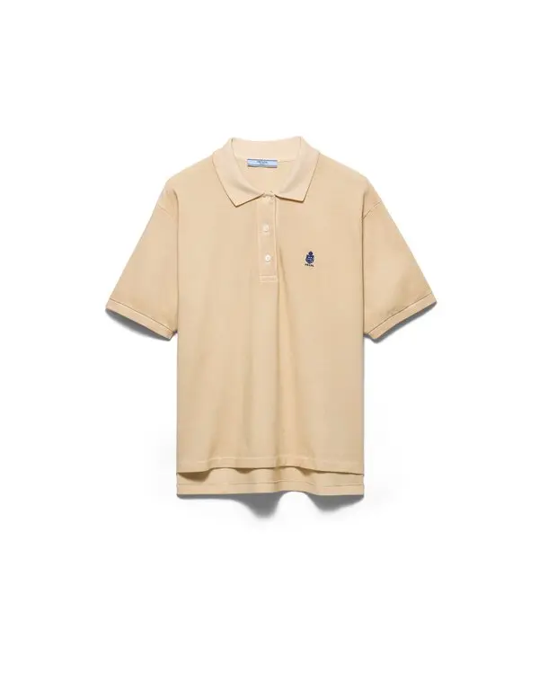 Prada Piqué Polo Shirt - Neutral
