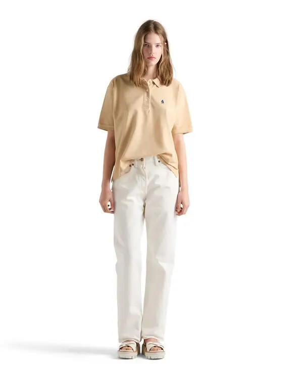 Prada Piqué Polo Shirt - Neutral