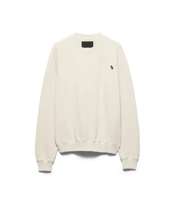 Prada Cotton Crew-neck Sweatshirt - Neutral