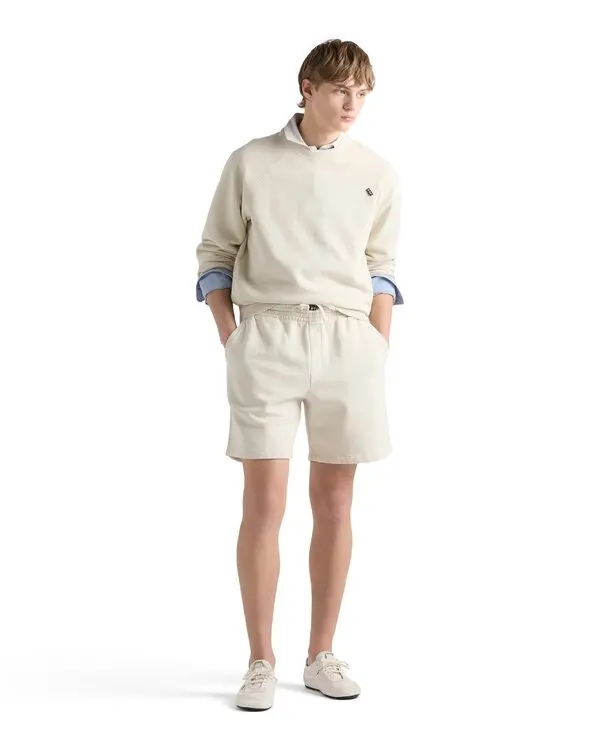 Prada Cotton Crew-neck Sweatshirt - Neutral
