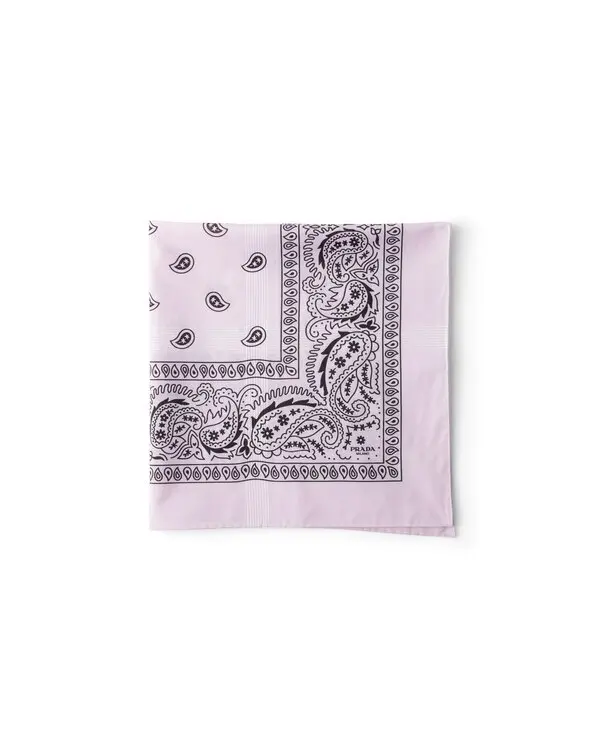 Prada Printed Cotton Scarf 65 - Pink